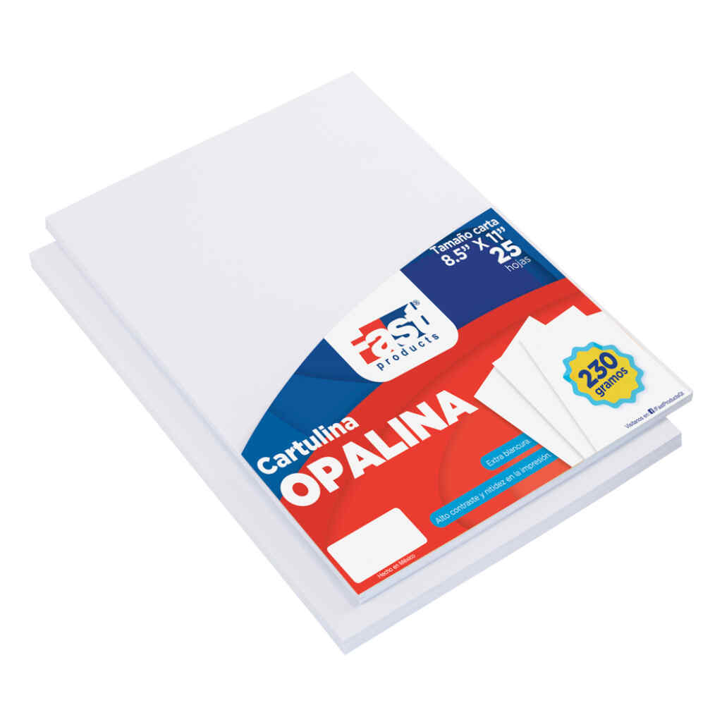 Cartulina Opalina Fast 230Gr Px25 Blanco Carta (90)