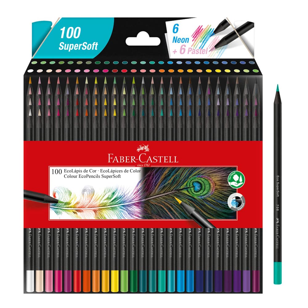 Crayon De Madera Faber Castell Supersoft 100 Colores (8X2) – Shopper Mall