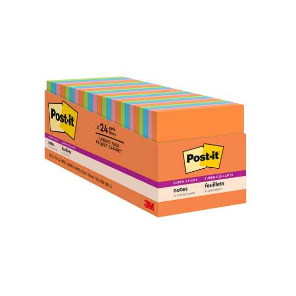 Block Post It 654-24Ssau-Cp 3″X3″ Px24 Colores (8) – Shopper Mall