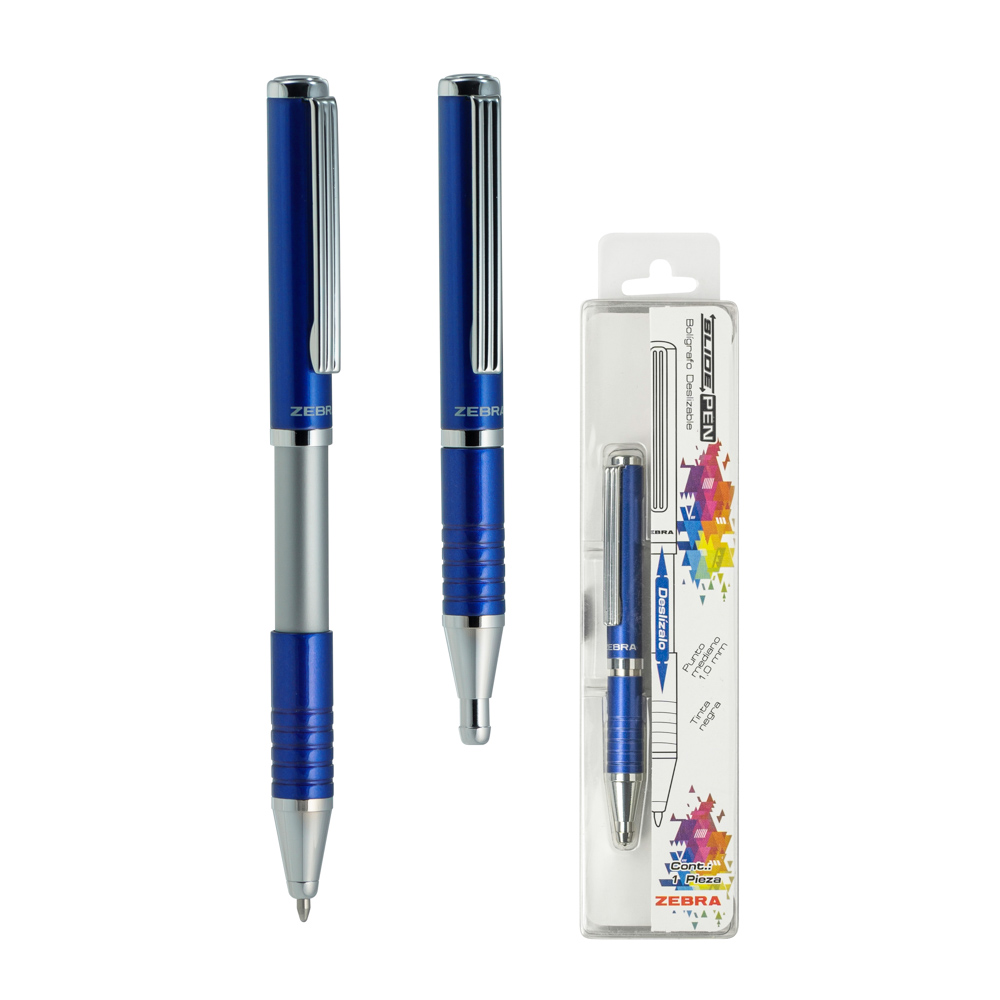 Boligrafo Zebra Slide Pen 7902-42 1.0Mm Pet Azul (12)