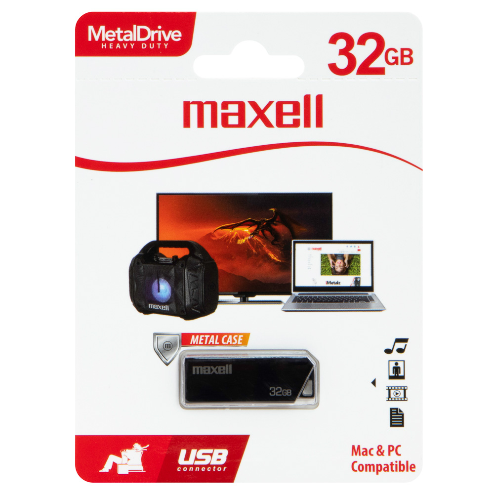 Memoria Maxell Usb 32Gb Metal Case