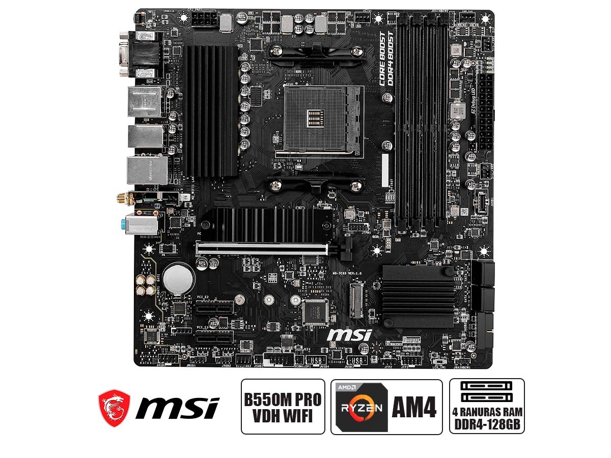 Msi Mb B550M Pro-Vdh Wifi Am4