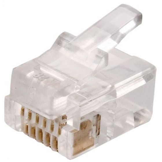 Conector telefonico modular RJ12 de 6 contactos para cable plano - Steren